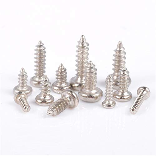 LXBO-FF 200pcs Pan Head Tapping Screws Set M2 M2.3 M2.6 Round Mini Screw Laptop Computer Screw Cross Wood Screw Set (Color : DH PA 200)