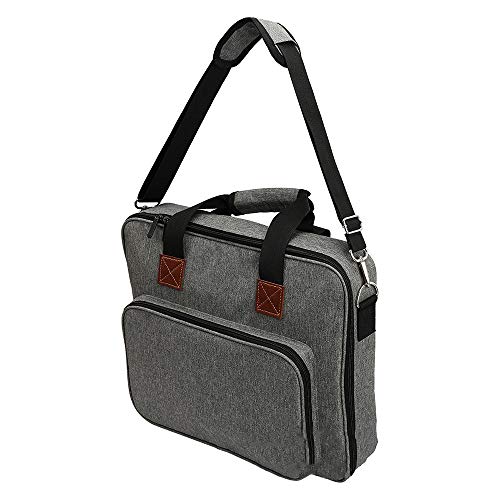 Kani Embroidery Project Bag,Heavy Duty Oxford Embroidery Kit Storage Tote Bag with Shoulder Strap for Embroidery Floss,Crochet Hooks,Cross Stitch and Sewing Accessories