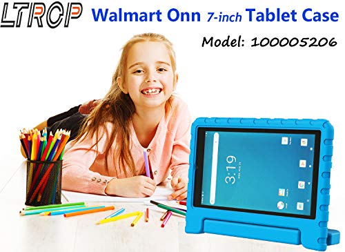 LTROP Onn 7 Inch Tablet Case, Surf Onn 7 Tablet Case, Shockproof Handle Stand Child Proof Case for Walmart Onn 7" Tablet Android 2020/2019 (Model: 100005206/100015685) - Blue