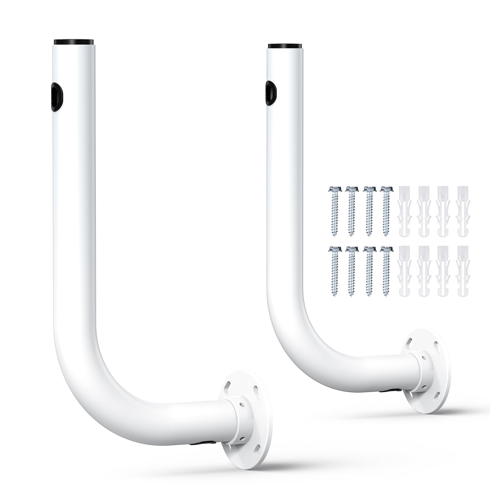 2-Pack Universal Antenna Mount, AdaLov Outdoor Wireless Bridge Bracket Mount, Pole Mount for Point to Point AP Access, Non-Adjustable Bracket for Wall, Eave or Roof Mounting