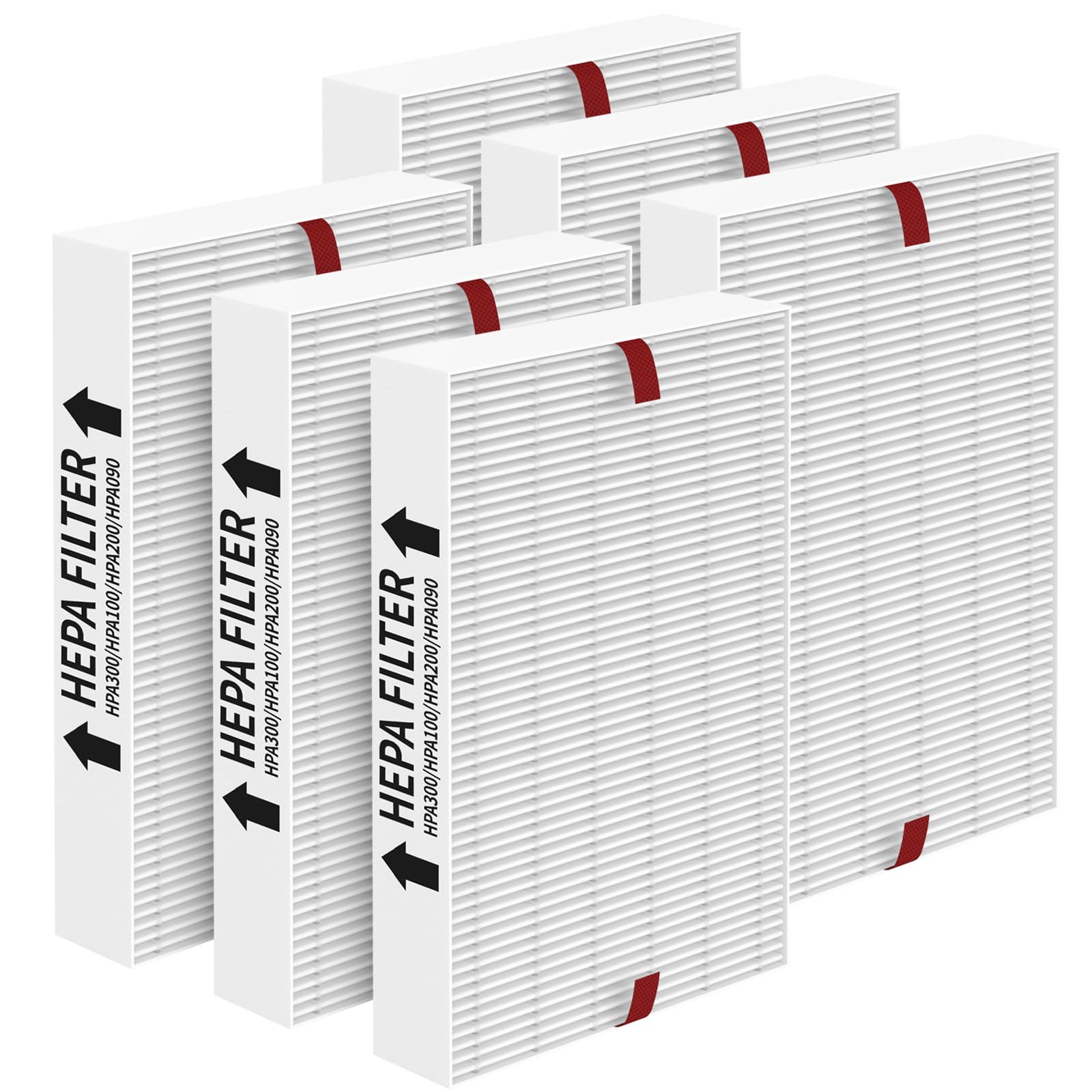 6 Packs H13 True HEPA Replacement Filter R Compatible with HPA100 HPA200 HPA300 Air Puri-fier