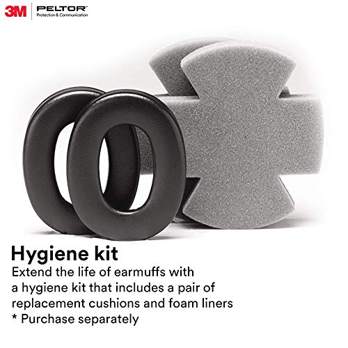 3M PELTOR Optime 105 Earmuffs H10A, Over-the-Head, Black/Red