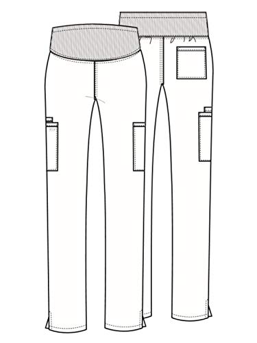 Cherokee Maternity Scrub Pants for Women, Workwear Professionals Soft Stretch WW220, M, Black
