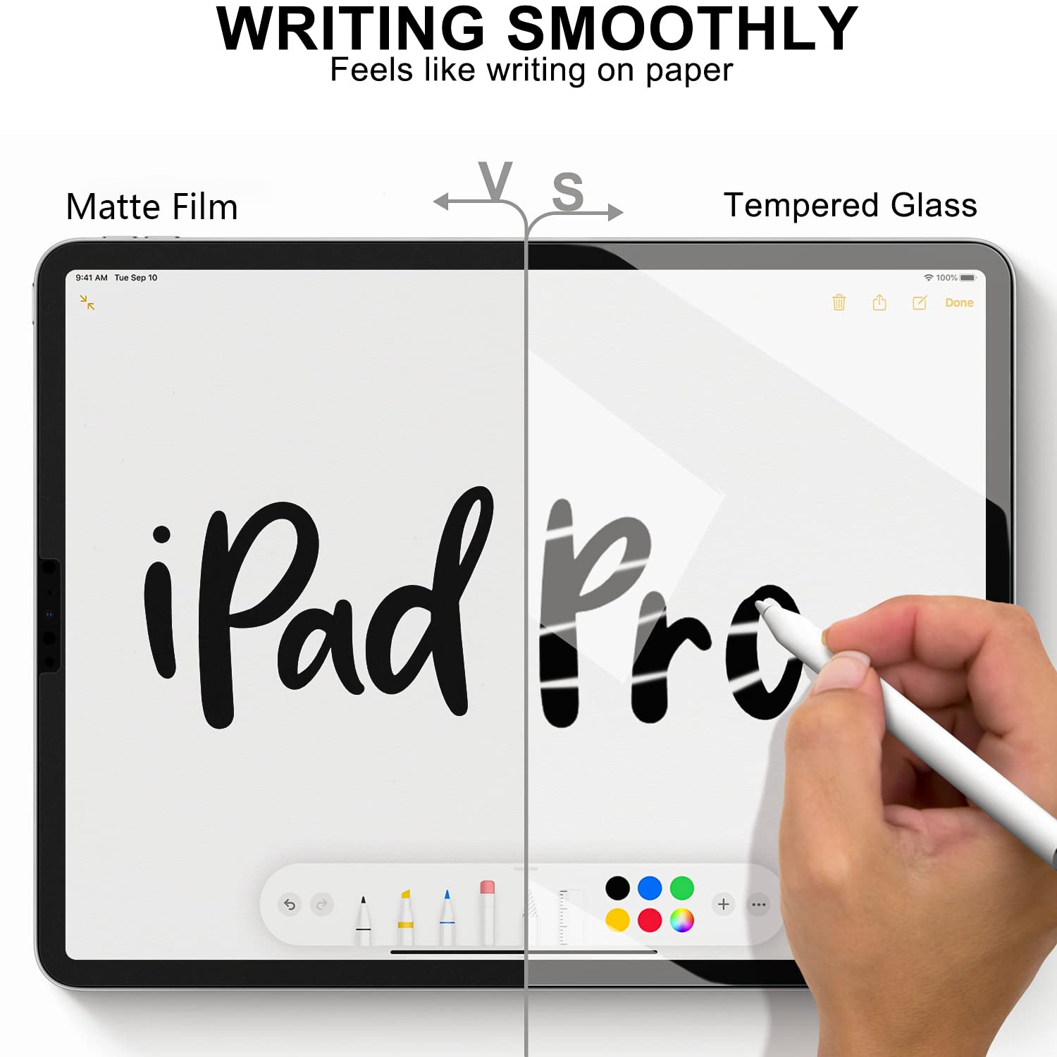 Ambison Matte Screen Protector for iPad Pro 11 (all models), iPad Air 5th/4th Generation(10.9'' 2022&2020), [Install Frame] High Touch Sensitivity Matte Film, Anti-Glare/Apple Pencil Compatible