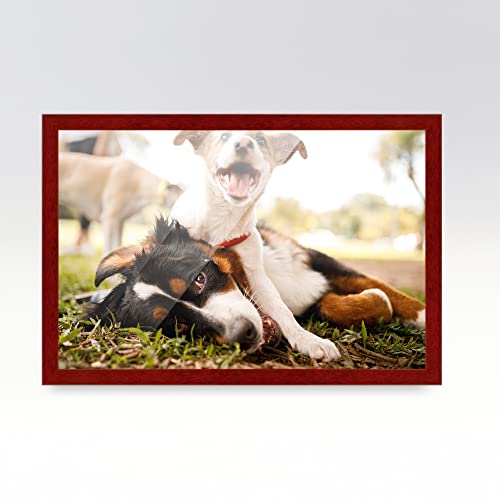 8x6 Frame Brown Red Cherry Wood Picture Frame Width 0.75 Inches | Interior Frame Depth 0.5 Inches | Cerise Collection | UV Acrylic, Foam Board Backing & Hanging Hardware Included