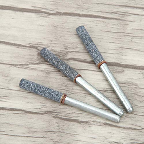 3Pcs 4mm 5/32in Diamond Chainsaw Sharpener Grinding Stone Burr Stone File Sharpening Tool for Rotating Tool