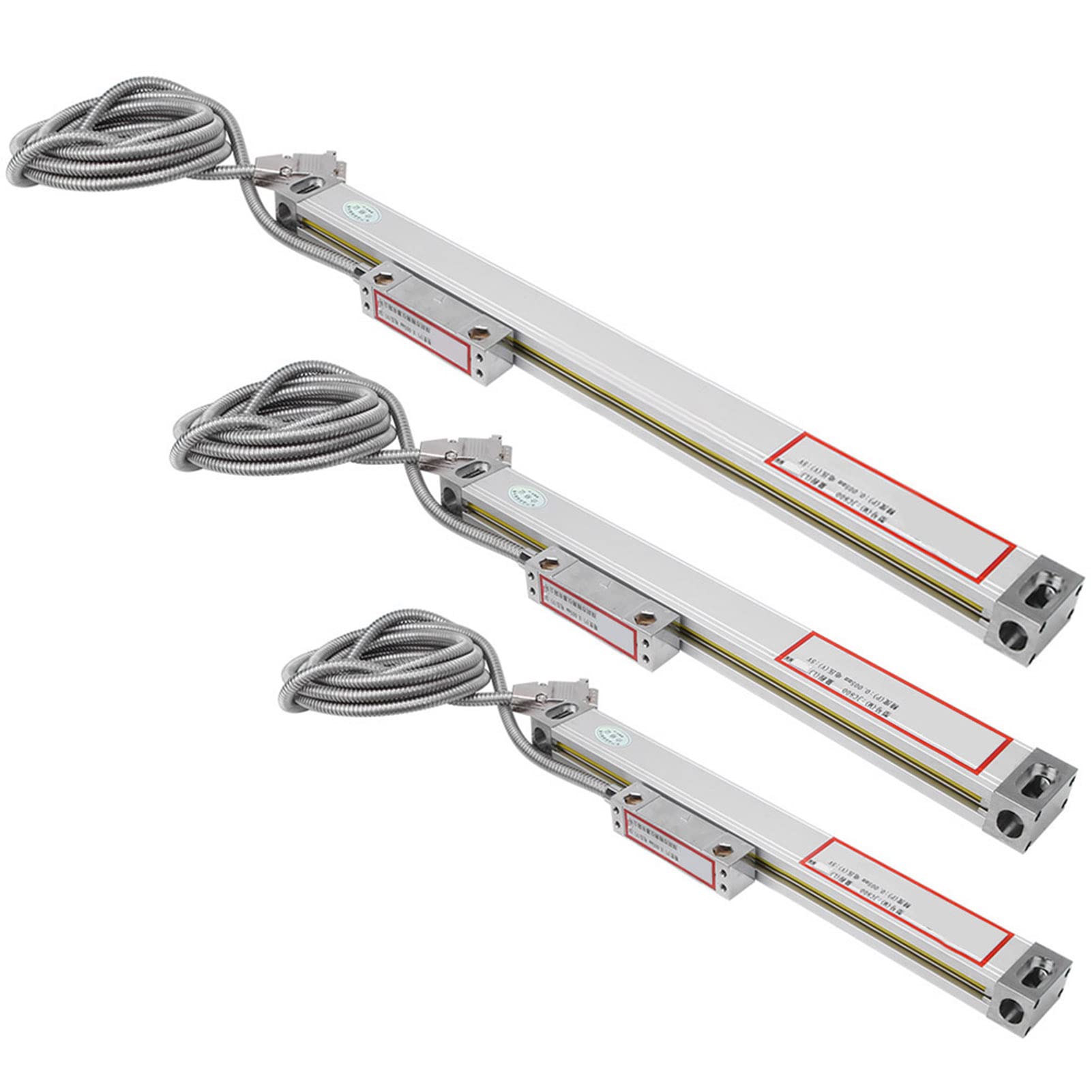 2 Axis DRO Kit, Digital Readout 2 Axis DRO Display 2pc Linear Glass Scale 50~1000mm for Mill Lathe Machine(journey0-200mm 0-300mm 0-700mm)