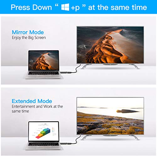 DYSYXD USB to HDMI Adapter USB 3.0 to HDMI for HDTV/Monitors/Projectors 1080P USB 3.0 to HDMI Audio Converter Compatible with Windows 10