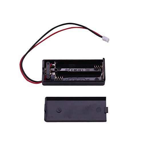 DIYmalls 2 AAA Battery Holder with Switch for Microbit Battery Pack 3V 2 Cell with ON/Off Case Cover Box PH2.0 Connector 14cm Wire (Pack of 5)