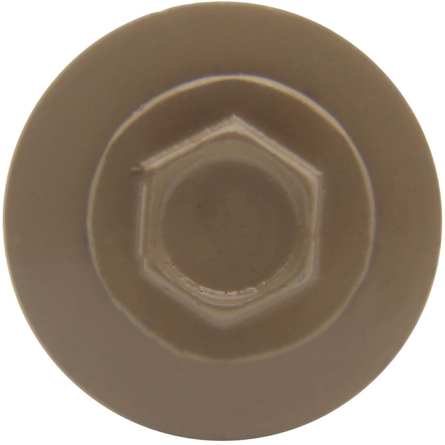 Metal Roofing Screws: (250) 12 x 2-1/2" TAN Hex Head Sheet Metal Roof Screw. Sharp Point Metal to Wood siding Screws. EPDM Washer. Colored Head