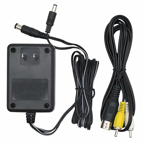 AC Adapter Power Cable Cord With AV Cable for SEGA Genesis 1 Model for 1601 by HAOYU
