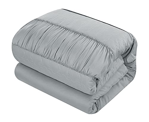 Chic Home Mykonos 20 Piece Comforter Set, Queen, Grey