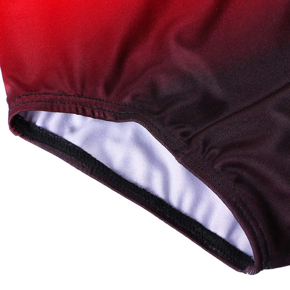 BAOHULU Gymnastics Leotard for Girls Shiny Diamond Ballet Dance One Piece B180_Red_10A