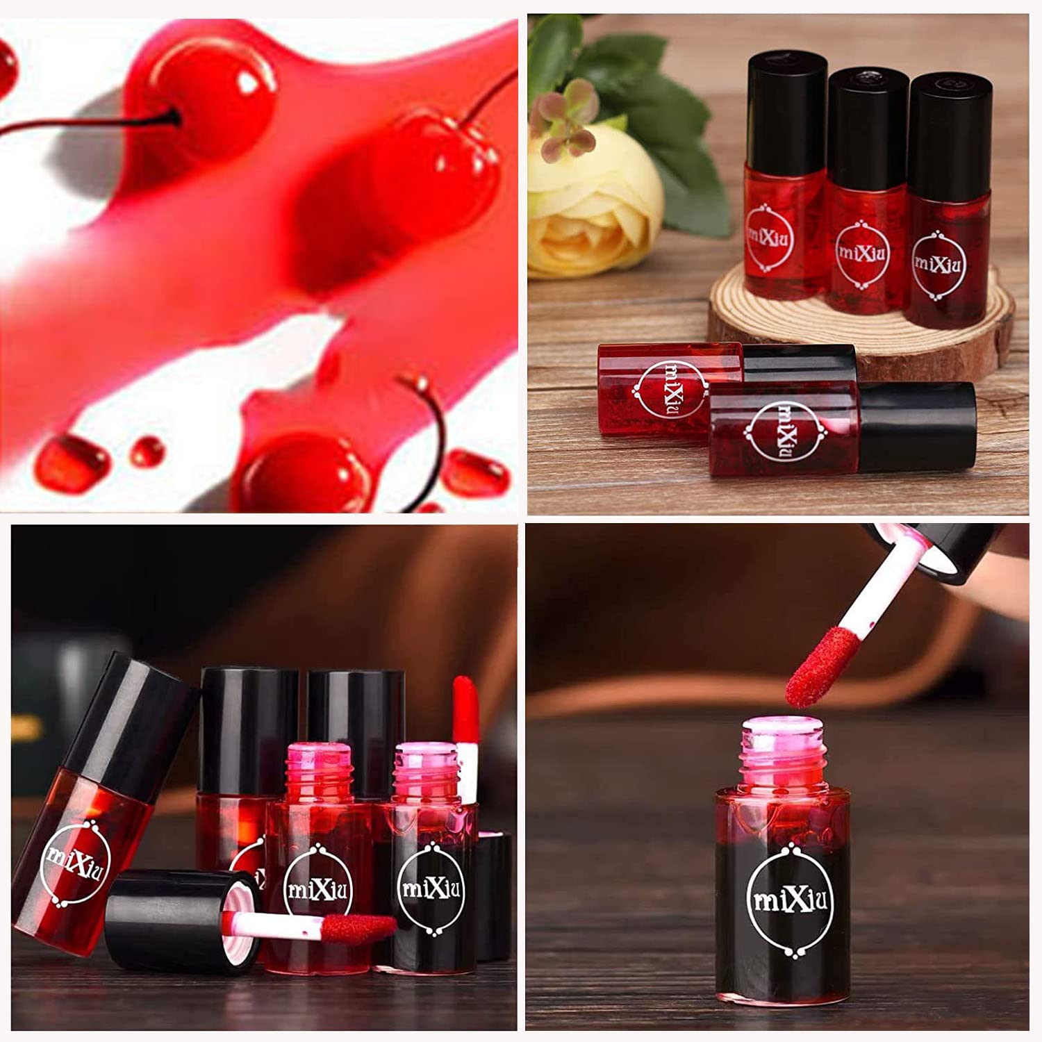 3 Colors Lip Stain Tint Set, Waterproof&Long Lasting Mini Liquid Lipstick Hydrating Moisturizing Lip Cheeks And Eyes,Natural Glossy Korean Lip Tint Stain Easy Application, Non-Sticky (3#4#5)