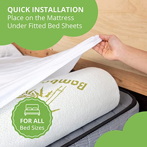 BANBALOO | Bamboo Bed Bumper for Toddlers - Premium Model | XL Bed Barrier with Mattress Cover | Toddler Bed Bumper | Easy Setup and Quick Installation | Queen, King, Twin, Full-Size Bed | Foam