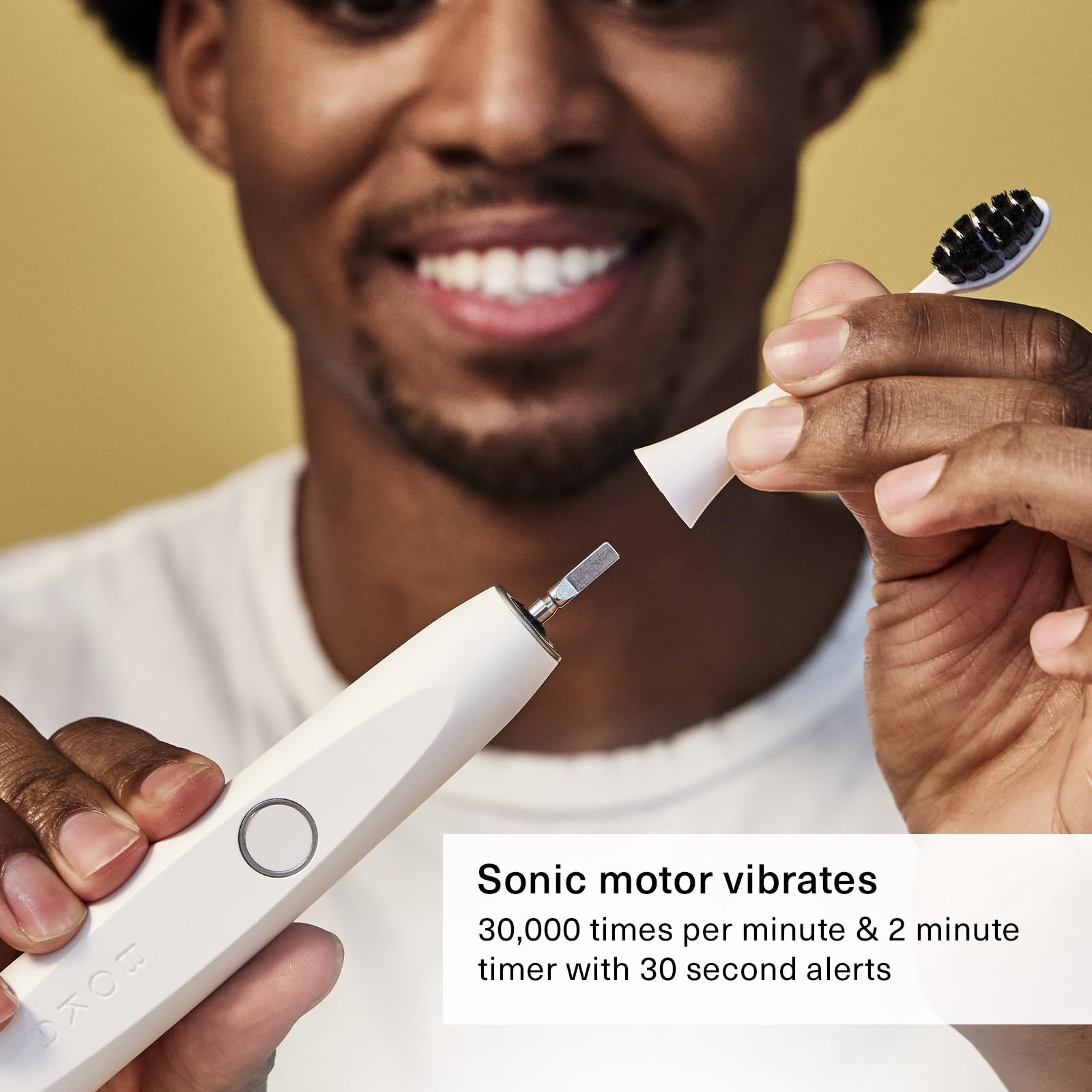 Boka Electric Toothbrush with 2 Heads - Rechargeable Sonic Powered Tooth Brush - Bristles for Deep Cleaning - Dentist Recommended Oral Care - Charging Base with Micro USB (Adults Electric Toothbrush)