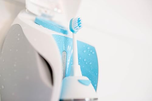 Tooth Shower Water Flossing Single Head Toothbrush, ToothShower Replacement Toothbrush Heads and Flossing Accessories, Oral Irrigator for Teeth, Braces, Ortho Bars, Implants (Blue)