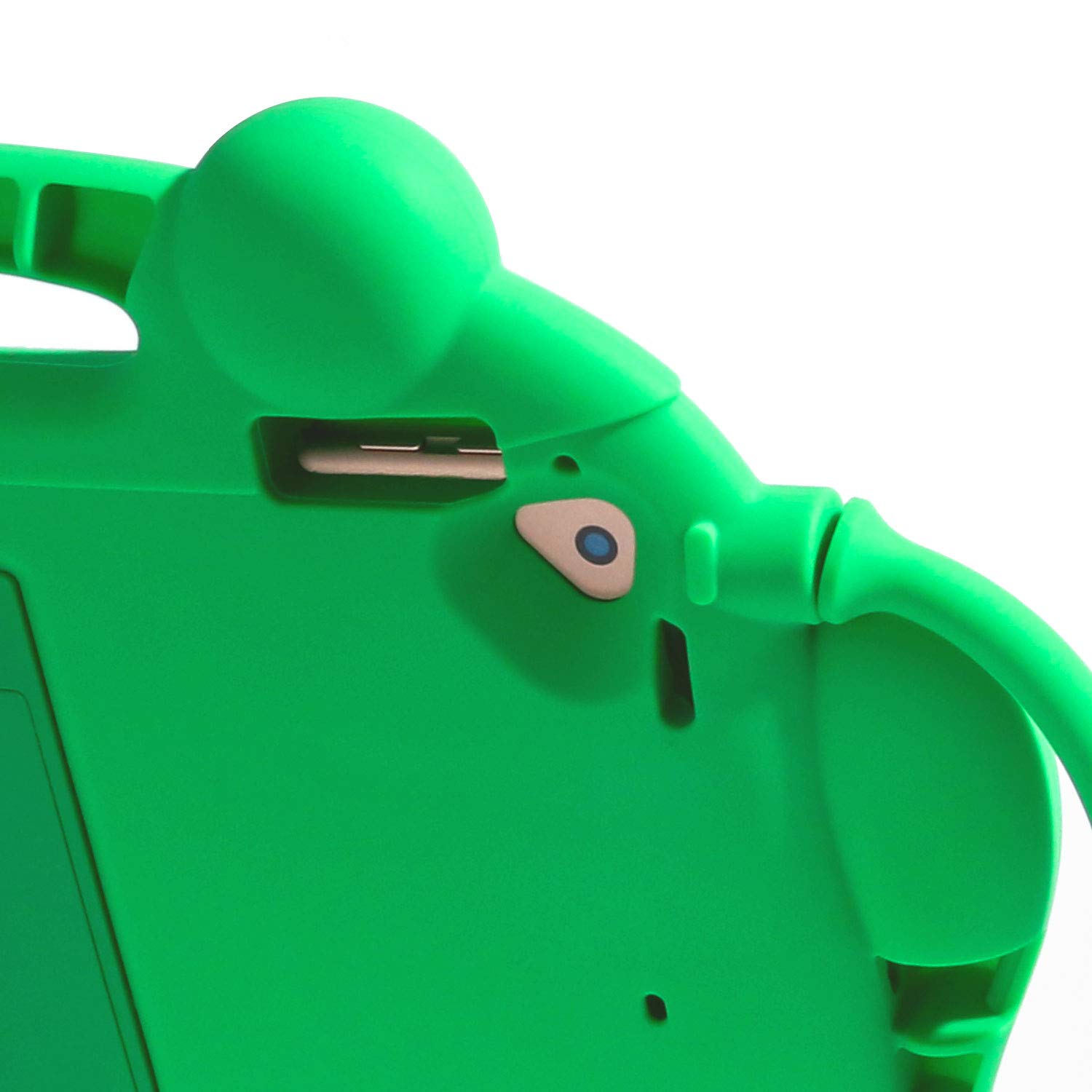 CHIN FAI Kids Case for iPad 9.7 2018 2017 / iPad Air 1 2 / iPad Pro - [Eye Popping Toys] Shockproof Silicone Handle Stand Frog Protective Cover for Apple iPad 5th 6th Generation (Green)