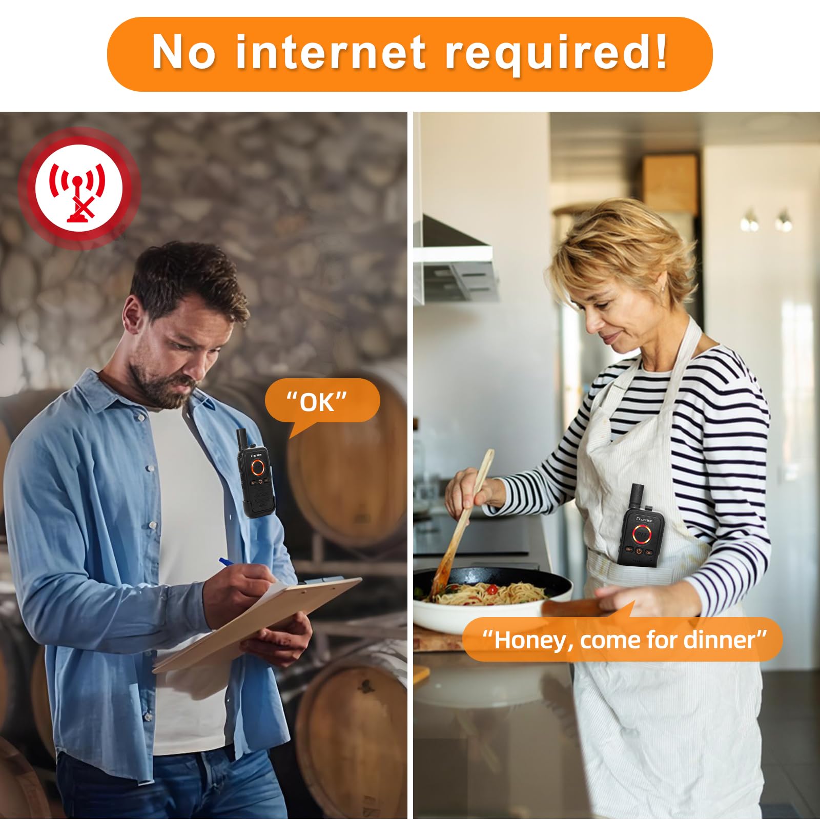 ChunHee Intercoms Wireless for Home- Wireless Intercom System for Elderly/Kids, Home Intercom System Room to Room Communication, 1.5 Miles Long Range Intercom System for Office/Camping/Hiking 4 Pcs
