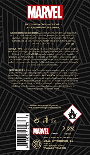 Black Panther, Marvel, Fragrance, For Men, Body Spray, 6.8oz, 200ml, Made in Spain, by Air Val International