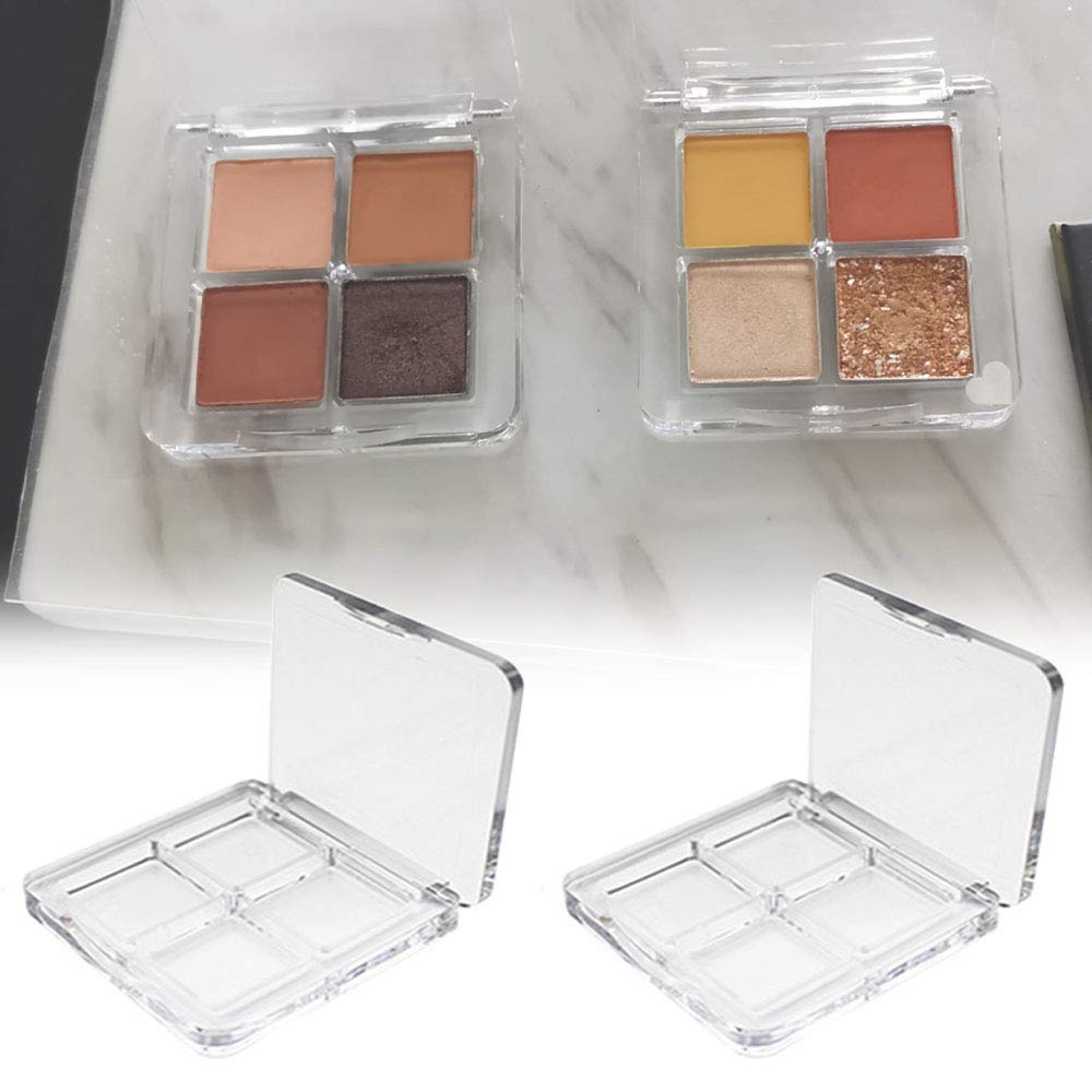 3 Pcs Empty Lipstick Palette 4 Grids Eyeshadow Palettes Empty Makeup Palette Painting Palette Box with Aluminum Trays and Double-Sided Tapes for Lip Balm Eyeshadow Powder Blusher Highlighters