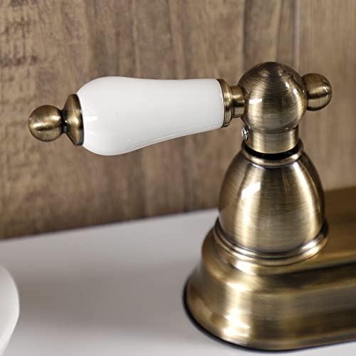 Kingston Brass KB1603PL 4 in. Centerset Bathroom Faucet, Antique Brass,4-Inch Center