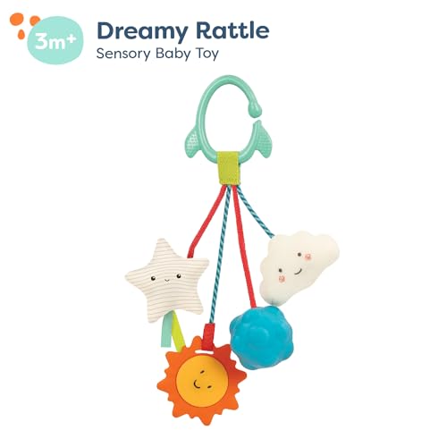B. toys- B. baby- Baby Sensory Rattle – Hanging Toys for Car Seat, Stroller, Crib, Play Gym – Soft & Crinkly – Fun Activity for Infants, Babies– 3 Months +