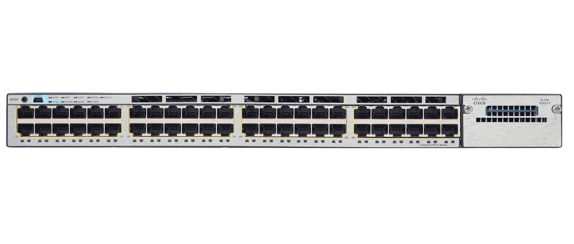 Cisco Catalyst C3750X 48 Port POE Switch WS-C3750X-48PF-S
