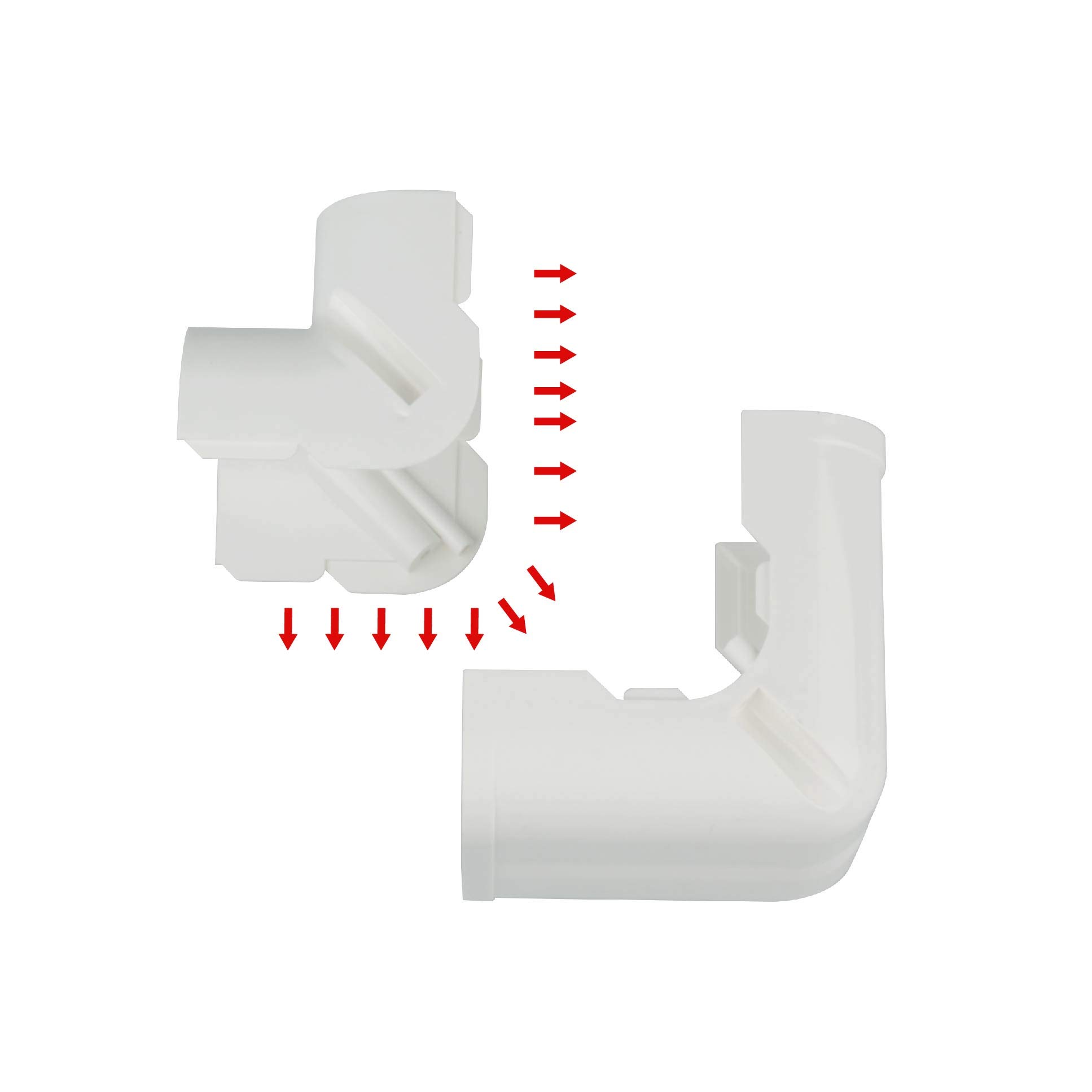 AC Parts 4'' 17 Ft Mini Split Line Set Cover, PVC Decorative Pipe Line Cover Kit for Ductless Mini Split Air Conditioner Accessories, Central AC and Heat Pump
