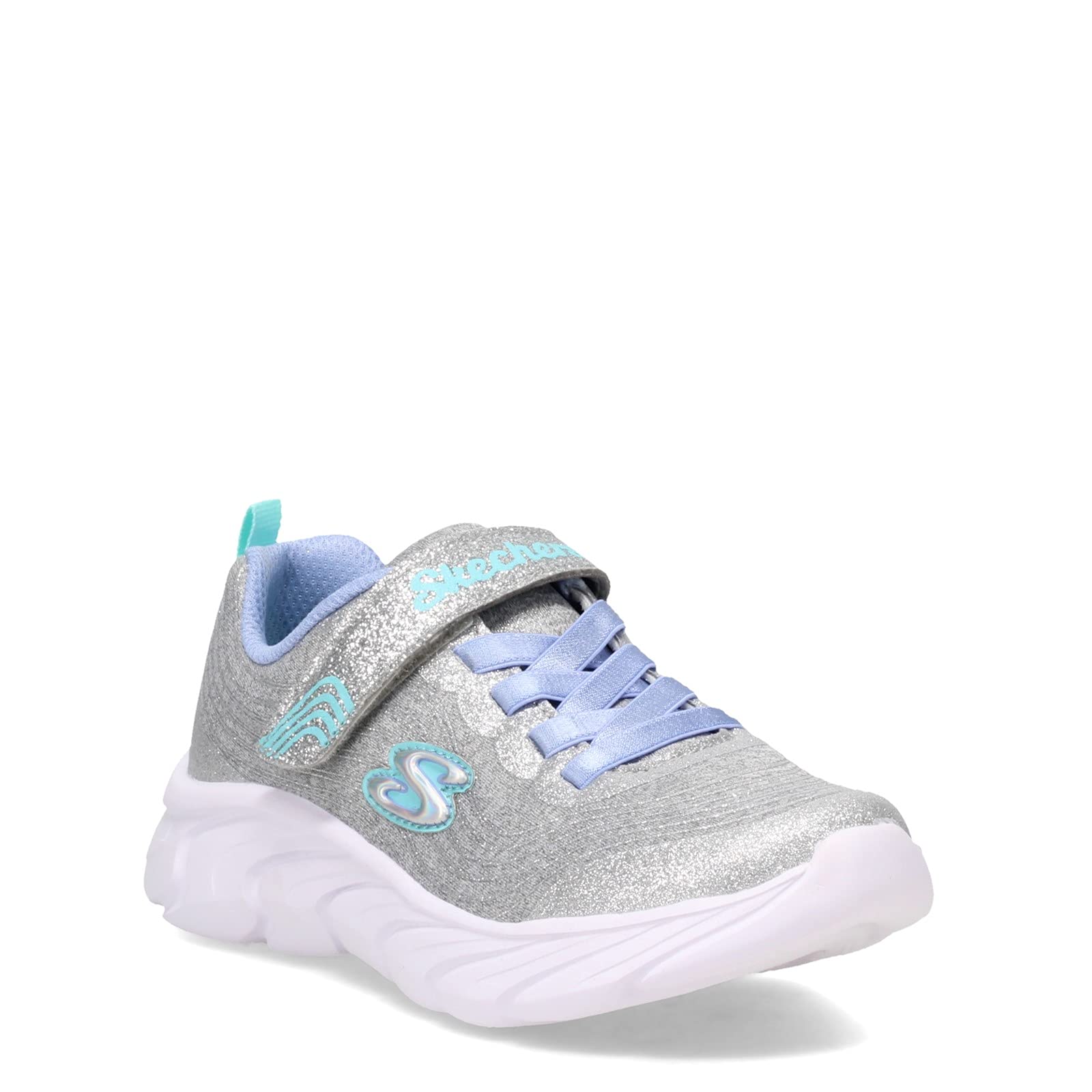 Skechers Kids Girls 302480L Sneaker, Light Grey, 13 Little Kid