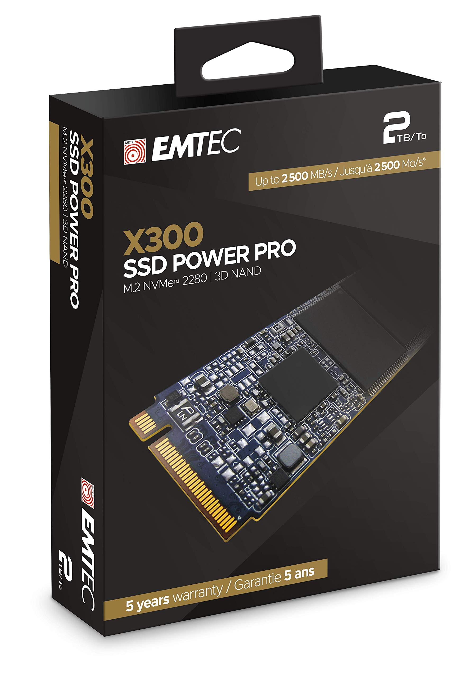Emtec X300 Power Pro 2TB M.2 2280 PCIe Gen 3.0 x4 Internal Solid State Drive (SSD) - ECSSD2TX300
