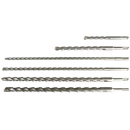 20pcs SDS Plus Rotary Hammer Drill Bits, SDS+ Carbide Tipped Stone Concrete Masonry Hole Tool Set For Ceramic Tile, Brick, Wall 3/16"~13/16" with Storage Case