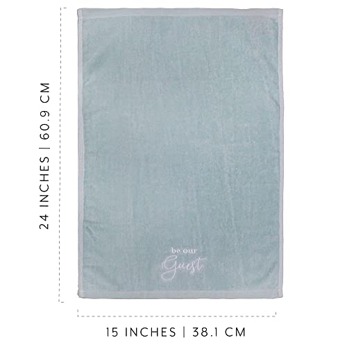 AuldHome Guest Towels (Set of 2, Green); Be Our Guest Monogrammed Hand Towels