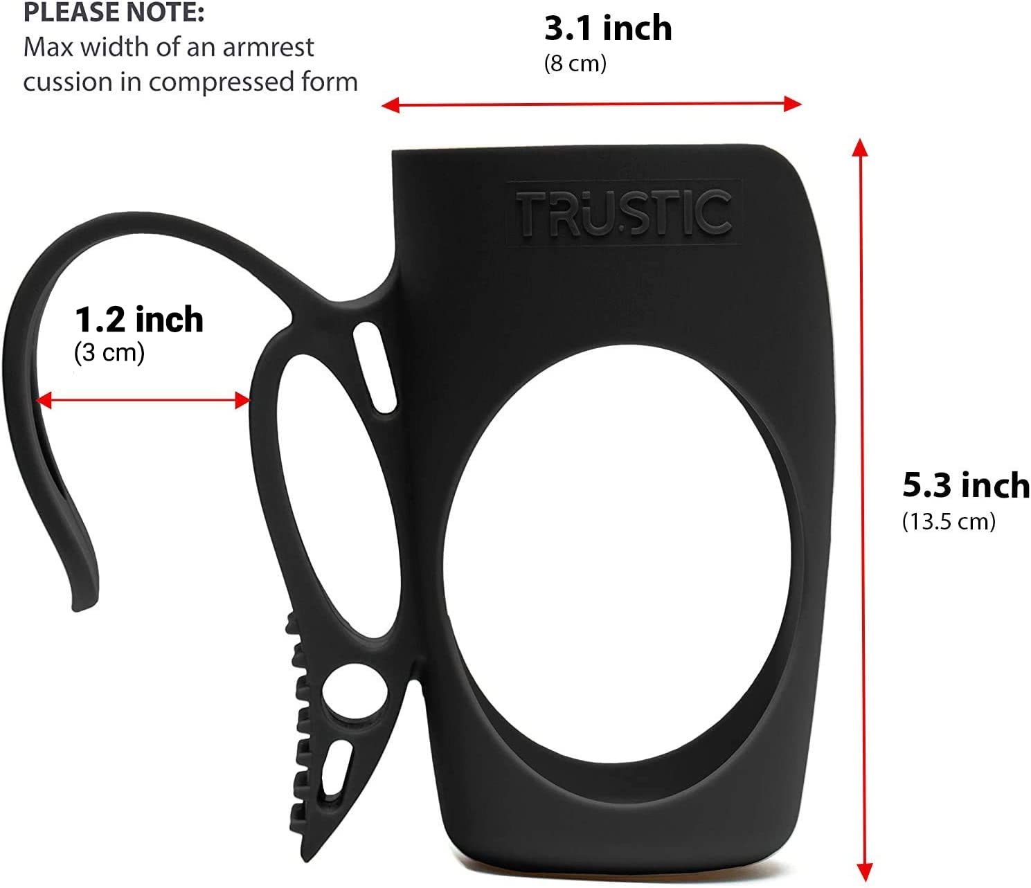 Trustic - Child Cup Holder for Convertible Car Seats - Compatible with Britax ClickTight Marathon, Boulevard, Advocate Car Seats – Black