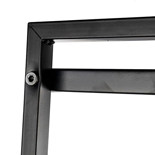4 Tier Heavy Duty Metal Leaning Ladder Shelf Bookcase Bookshelf Storage Shelves, Black