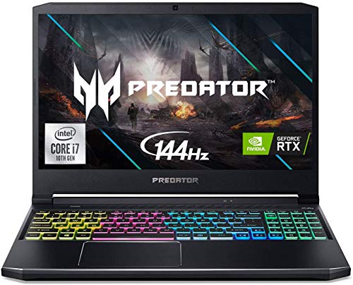 Acer Predator Helios 300 Gaming Laptop, i7-10750H, 15.6" FHD 144Hz IPS Display, WiFi 6, RGB Backlit Keyboard, HD Webcam, USB-C, HDMI, NVIDIA GeForce RTX 2060 6GB, Win 10 (32GB RAM | 1TB PCIe SSD)