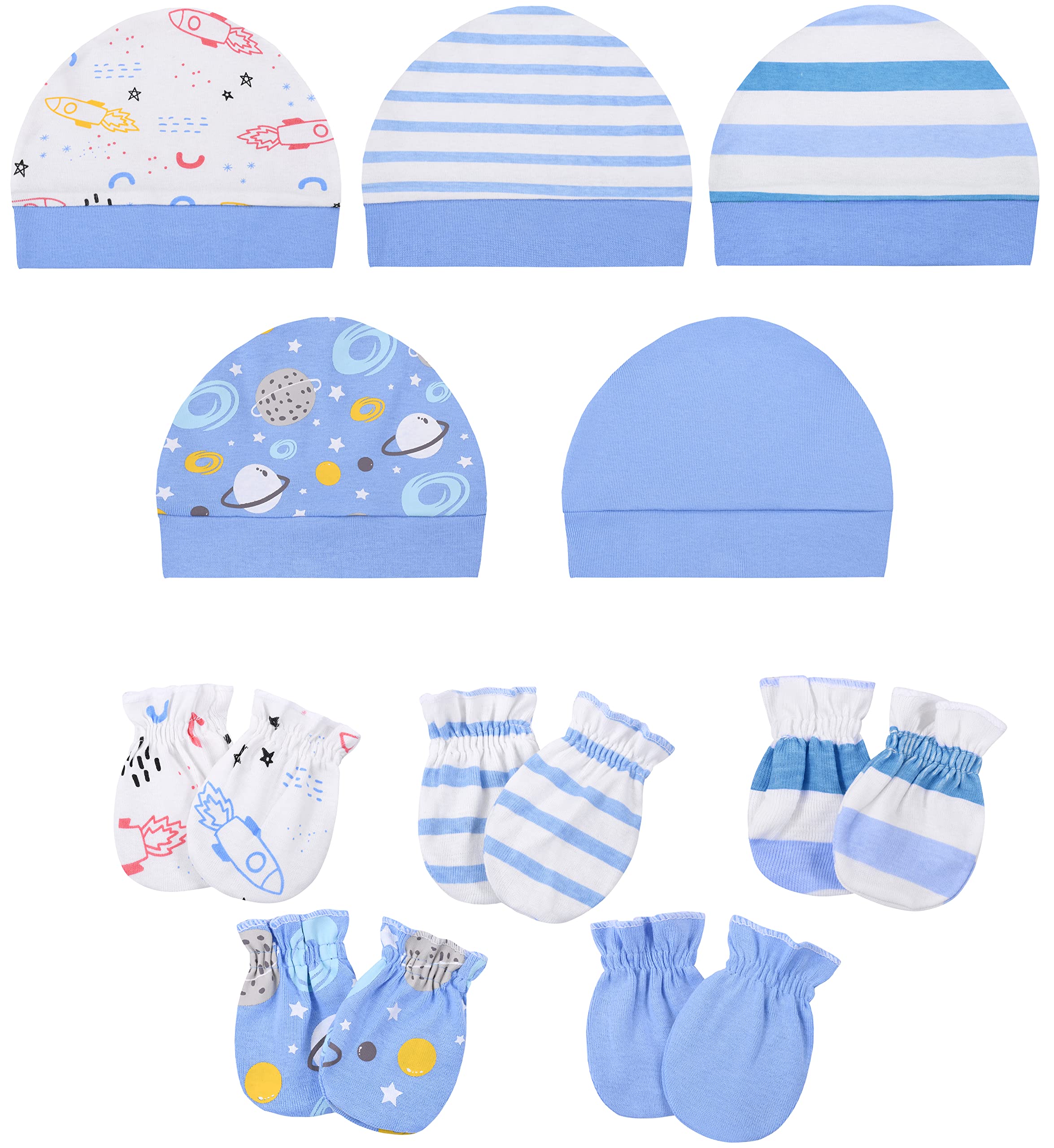 ABeCue Baby Boy Layette Essentials Sets Infant Clothes Pack Newborns Gift Set CornflowerBlue, 0-3 Months