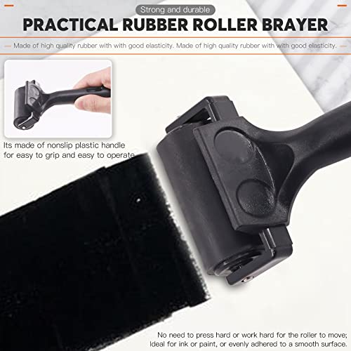 Rustark 12Pcs Rubber Stamp Making Kit with Stamp Block, Rubber Brayer Roller,Rubber and Wood Carving Cutting Tool, Block Printing Starter Tool Kit for Inking Blocks Carving and Printmaking