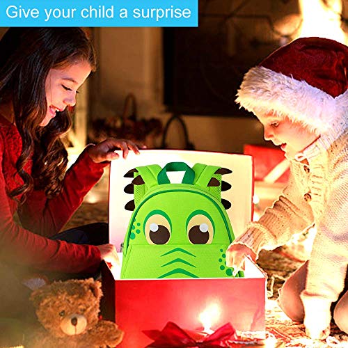 3PCS Toddler Backpack and Lunch Box for Boys, 12" Dinosaur Preschool Kids Bookbag, Cute Animal Kindergarten Schoolbag