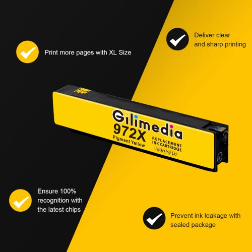 972X Yellow Ink Cartridge (1-Pack) High Yield | Compatible Replacement for HP 972x Work with PageWide Pro MFP 477dw 477dn 552dw 577dw 452dw 577z 452dn Printer