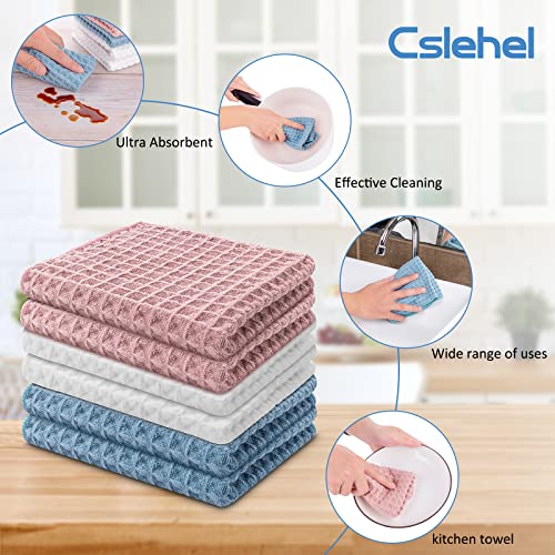 6 PC sdish Towels for Kitchen, Reusable Dish Cloths,12" x 12"Dish Towels for Washing Dishes ,Highly Absorbent Tea Towel,Premium Dish Rags_Suitable for Kitchen Bathroom and Cleaning Counters