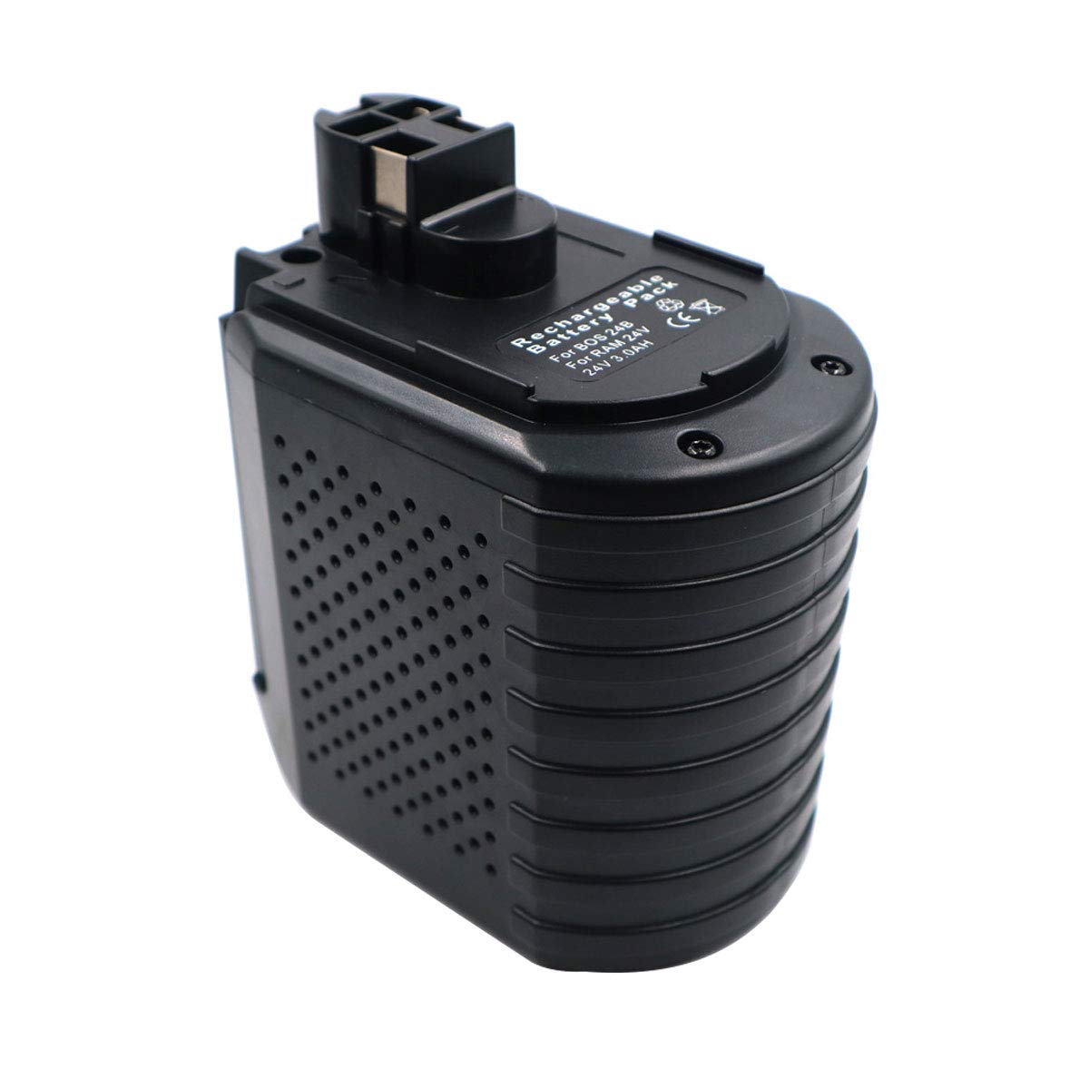 3000mAh Portable Battery BOS24B NiMh Battery 24V Replacement for Bosch 24V Battery BAT019 BAT021 2607335097 2607335163,Black,Small