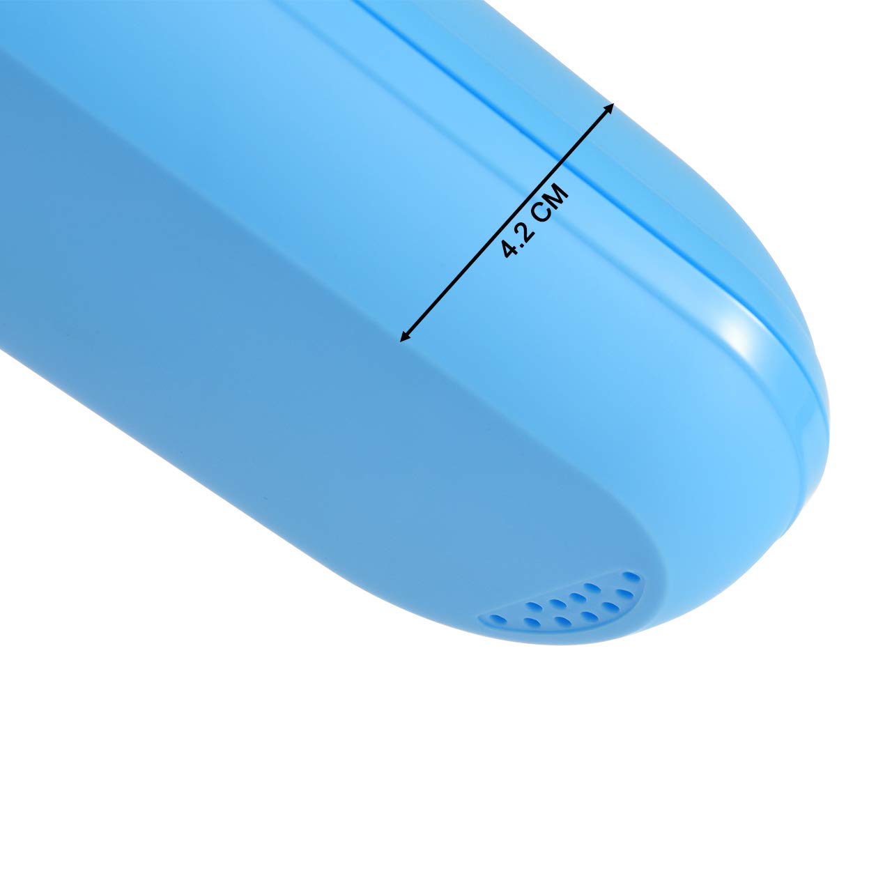 CM 2 Pcs Plastic Travel Case Toothbrush Carrying Case Holder Container Compatible with Oral B Pro, Sonicare and Other Electric Toothbrush (Blue & Pink)