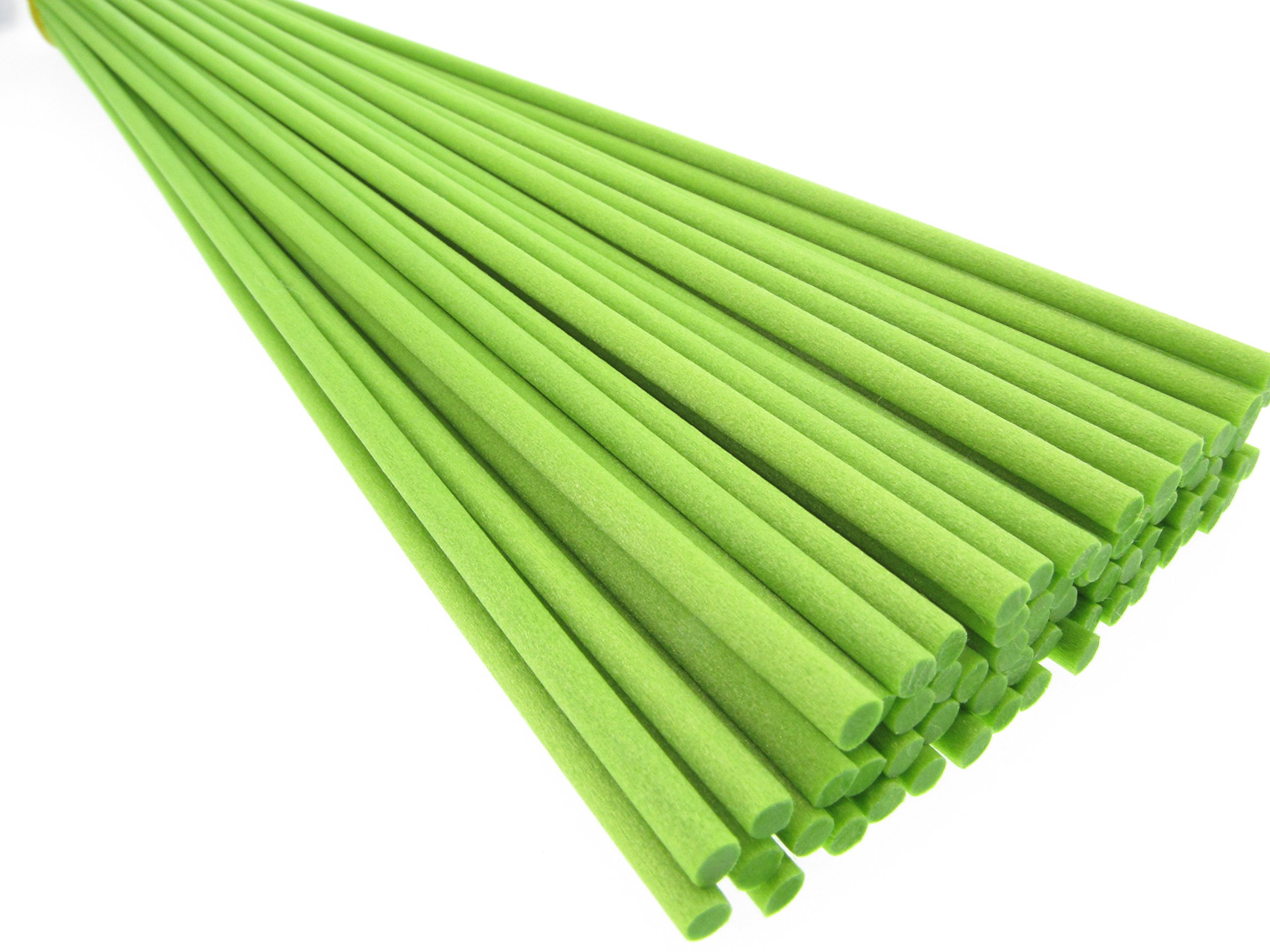 Breath Me TM 50pcs Lime Green Reed Diffuser Fibre Sticks 12 inch for Air Freshener and Aroma