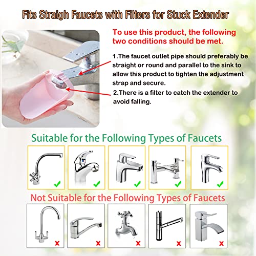 Faucet Extender for Kid, 3 Pack Sink Faucet Extender for Toddler Hand, Wash Helper Bathroom Sink for Babies and Children Fun Hand-Washing Solution
