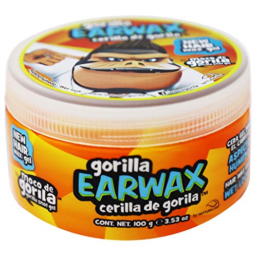 Moco de Gorila, Gorilla Earwax, Hair Wax Gel, Hair Styling Wax, Trendy Hairstyle, Superior Control, Long-Lasting Hold, 2-Pack of 3.53 Oz, 2 Jars.