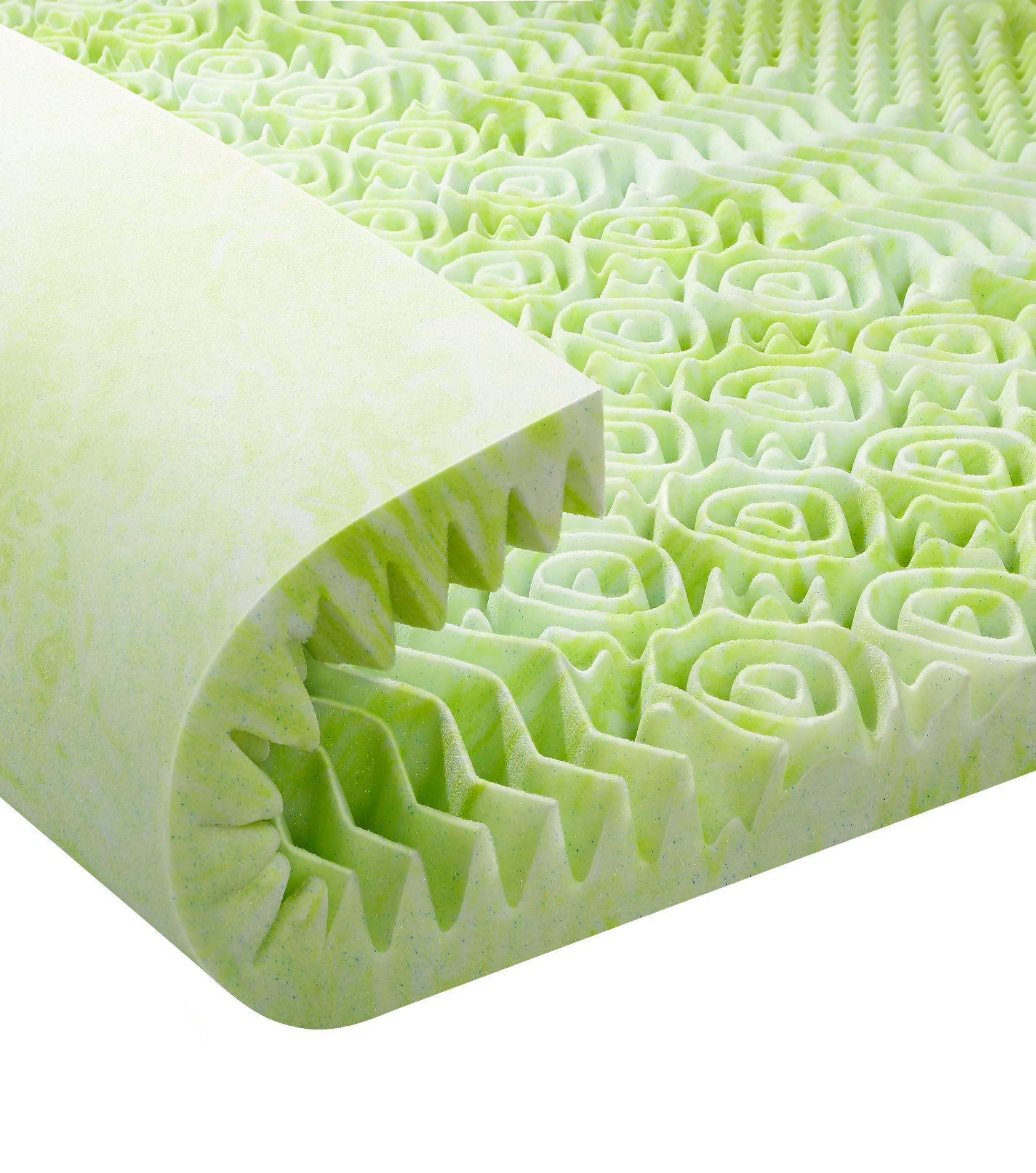 3 Inch Twin Mattress Topper, 7-Zone Memory Foam Mattress Topper for Back Pain, Gel Cooling Mattress Topper, Slow-Rebound Egg Crate Mattress Topper Twin, Pressure Relieving Bed Topper Twin