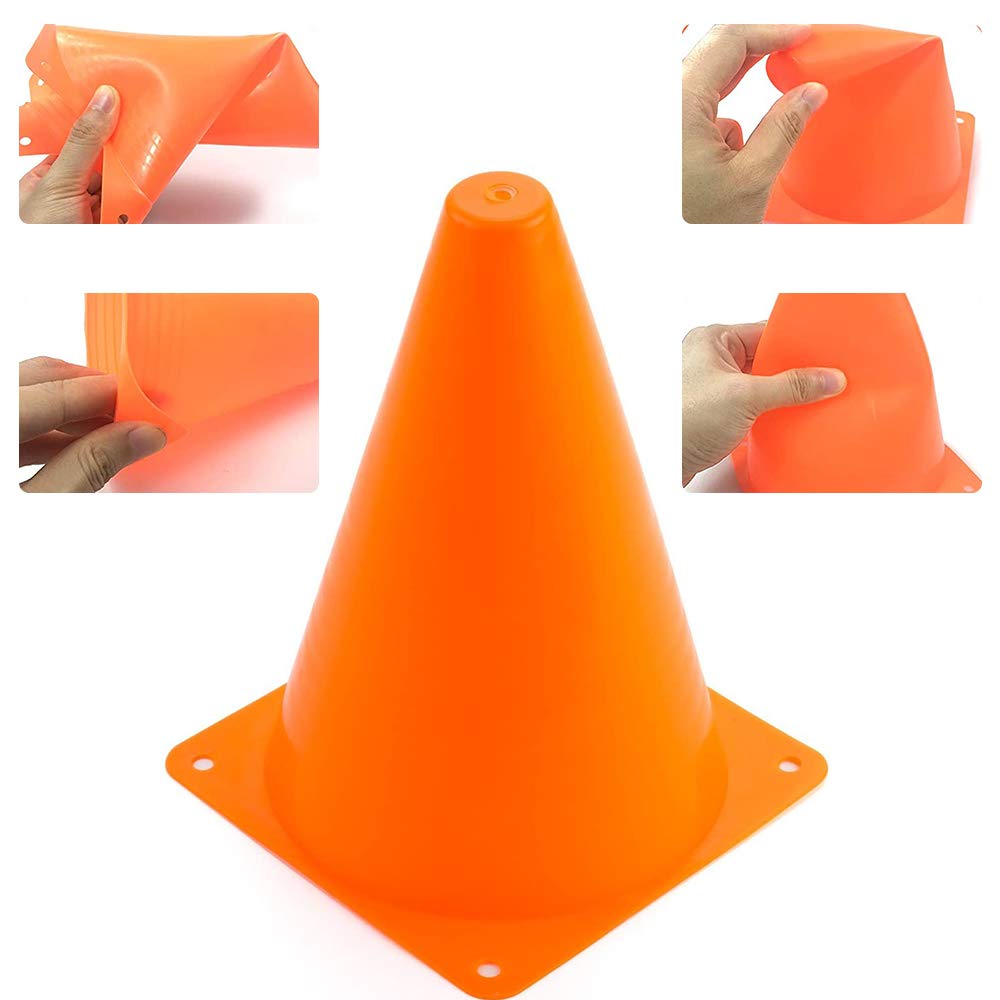 20 PCS 7 Inch Plastic Agility Cones for Kids-Mini Traffic Safety Cones-Construction Agility Cones for Party,Drills,Basketball,Soccer,5 colors