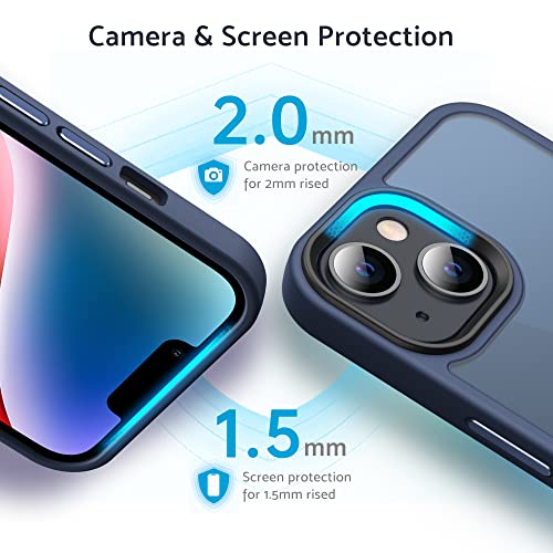 Anqrp Designed for iPhone 14/13 Case, [Support Magsafe] Soft Silicone Slim Anti-Scratch Case for iPhone 14/13 6.1 inch, Blue