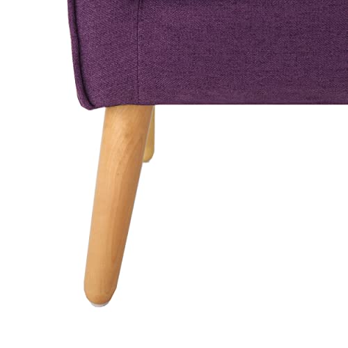 Christopher Knight Home Felicity Mid-Century Fabric Arm Chair, Purple